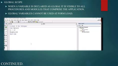Variable Scope Ppt In Vb6 Ppt