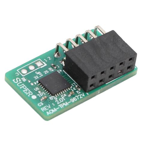 Tpm 2 0 Module Trusted Platform Vertical 10pin Spi Tpm 2 0 Module For Supermicro Aom Tpm 9672v