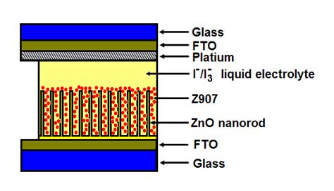 schematic figure for the cell structure based on zno nanorod array