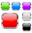 Red Glass Button D Shiny Hexagon Icon Royalty Free Vector
