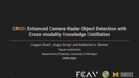 Crkd Enhanced Camera Radar Object Detection With Cross Modality Knowledge Distillation Cvpr