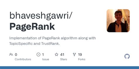 Github Bhaveshgawri Pagerank Implementation Of Pagerank Algorithm Along With Topicspecific