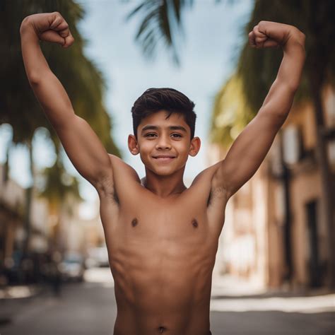 Muscular Shirtless Latino 14 Year Old Flexing By Serapisto On Deviantart