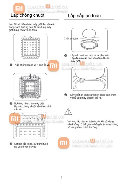 Hướng dẫn sử dụng máy giặt Xiaomi Mijia Pro 3kg Xiaomi Việt Nam