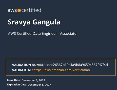 Sravya Gangula On Linkedin Aws Dataengineer Certification