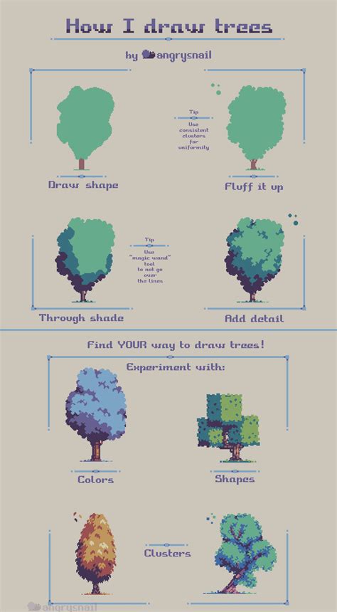 Tutorial On Trees R Pixelarttutorials