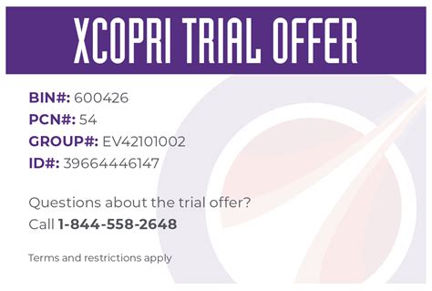Xcopri Trial Offer Card