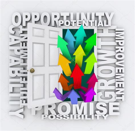Opportunities Door Unlock Your Potential For Growth Stock Photo