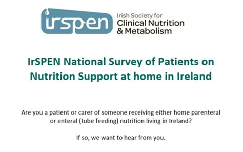 Irspen National Survey Of Patients On Nutrition Support At Home In