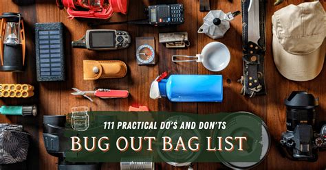 A Practical Bug Out Bag List: 86 Do's And Don'ts | Urban survival kit ...