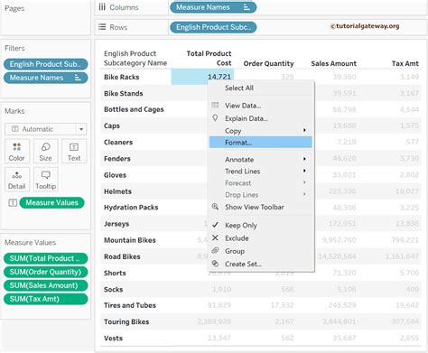 add alternative column colors in tableau