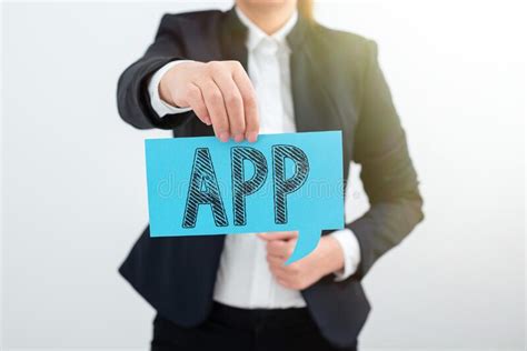 Conceptual Display App Word For Computer Or Software Application