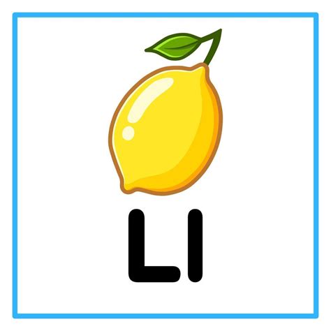 Fresh Lemon Fruit Alphabet L Illustration 45726032 Vector Art At Vecteezy