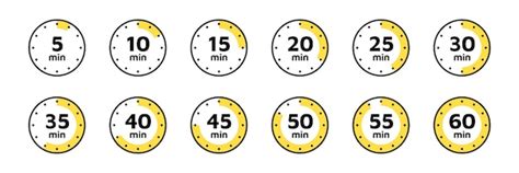 Premium Vector Timer Clock Stopwatch Isolated Set Icons Countdown Timer Symbol Icon Set Label