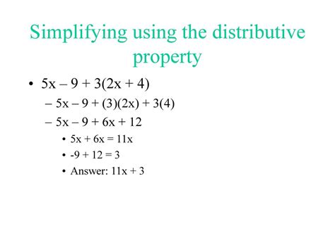 The Distributive Property - ppt download