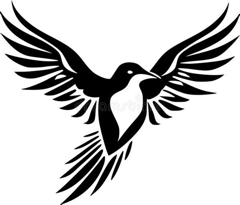 Hummingbird Minimalist And Flat Logo Vector Illustration Stock