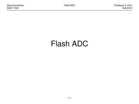PPT Flash ADC PowerPoint Presentation Free Download ID