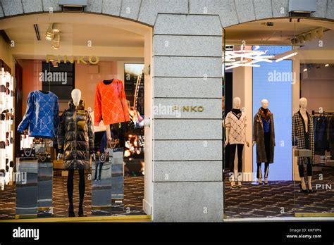Milan, Italy - September 24, 2017: Pinko store in Milan. Fashion week ...