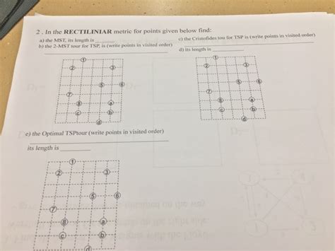 Solved In The Rectiliniar Metric For Points Given Below Chegg