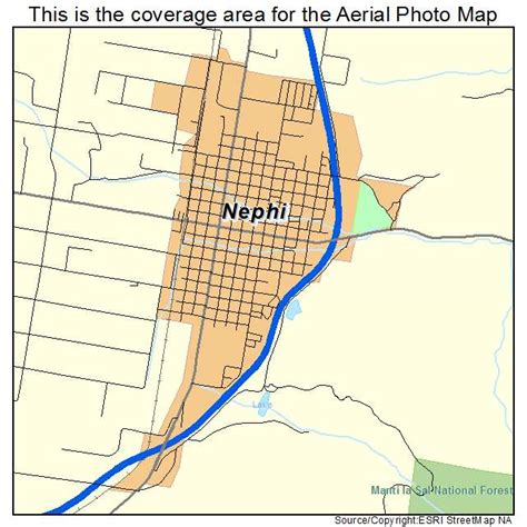 Aerial Photography Map Of Nephi Ut Utah