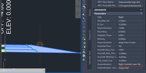 solved superelevation working perfect and cross slope not working