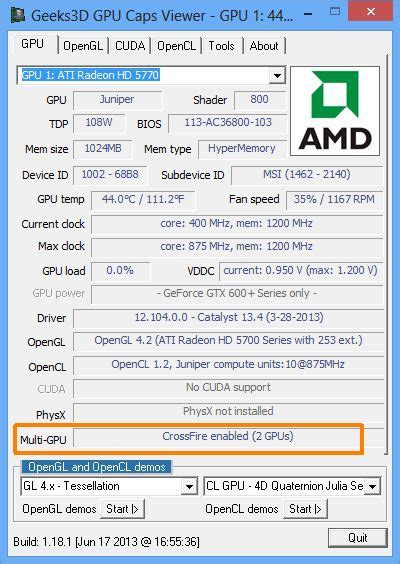 GPU Caps Viewer Released Geeks D