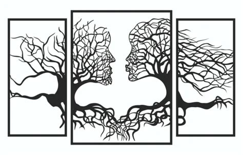 TREE FACE SHAPE DXF CNC Sign For Plasma Laser Waterjet Router Plotter Cut Vector 4 05 PicClick UK
