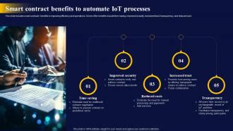 Smart Contract Benefits To The Ultimate Guide To Blockchain Integration IoT SS PPT PowerPoint