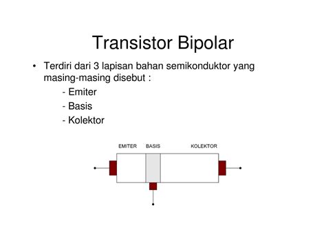 Tke Slide Transistor Bipolar Transistor Bipolar Terdiri Dari 3 Lapisan Bahan Semikonduktor