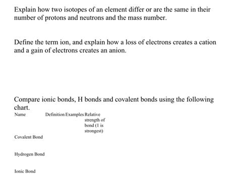 solved explain how two isotopes of an element differ or are