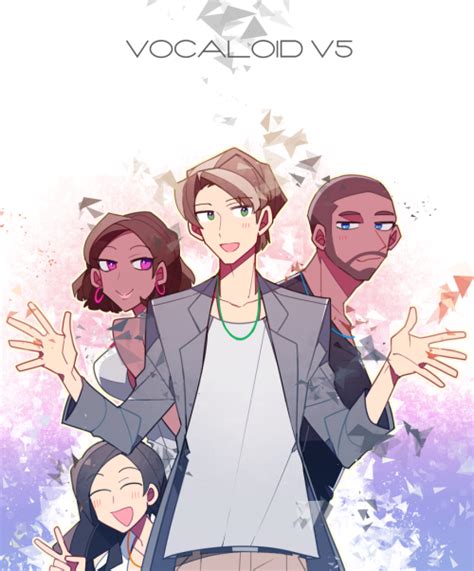 Ken Chris Kaori And Amy Vocaloid Drawn By Uoshiuoshi777 Danbooru