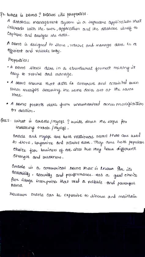 Database Management System Q1 What Is Dbms Discuss Its Properties A Database Management