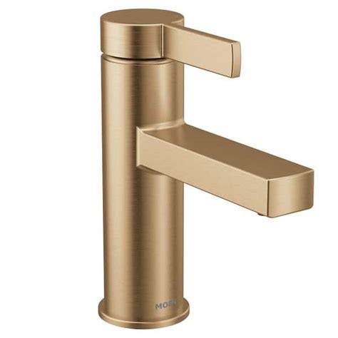 Moen Beric Single Hole Single Handle Bathroom Faucet In Bronzed Gold