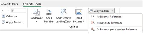 Copy Cell Or Range Address As External Or Absolute References