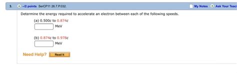 Solved 3 12 Points Sercp11 26 7 P032 My Notes Ask Your