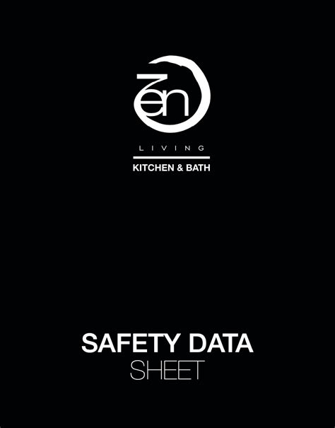 Safety Data Sheet Zen Living Kitchen And Bath