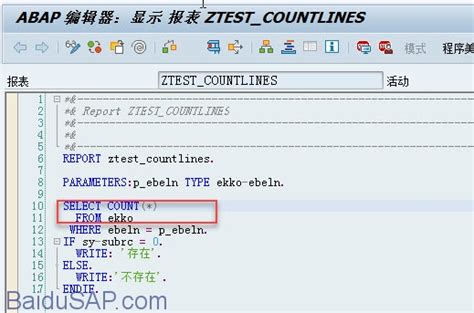 使用count时sql语句中可以不加into 摆渡sap