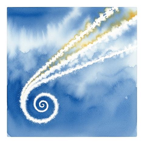 Free Ephemeral Vapor Spiral Photo Spiral Contrail Watercolor
