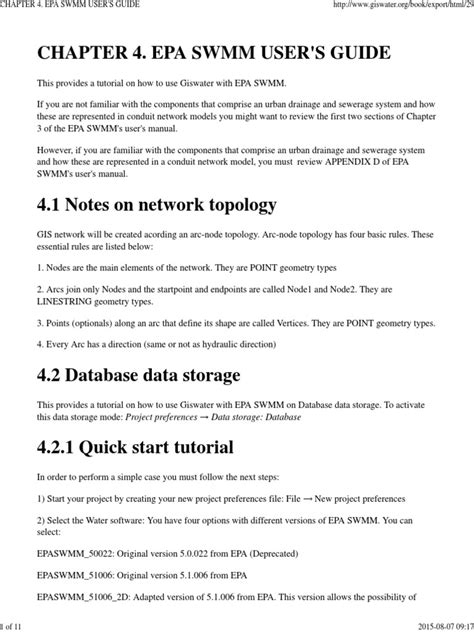 Chapter 4 Epa Swmm Users Guide Download Free Pdf Hydrology Water