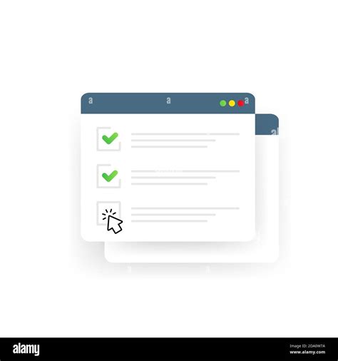 Check List Online Form Report On Website Or Web Internet Survey Exam