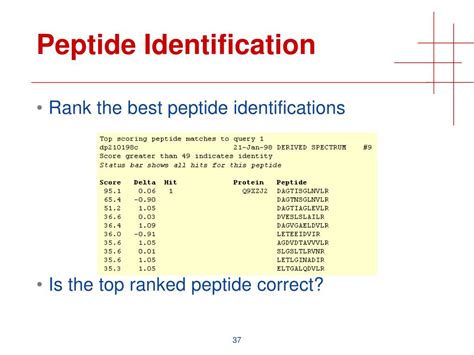 Ppt Protein Identification By Sequence Database Search Powerpoint