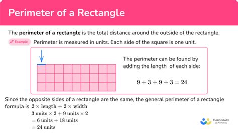 Perimeter Of A Rectangle Math Steps Examples And Questions