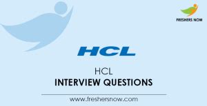 HCL Interview Questions Technical HR For Freshers