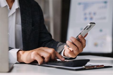 Premium Photo Document Businessman Working Modern Computer Document Management System Dms