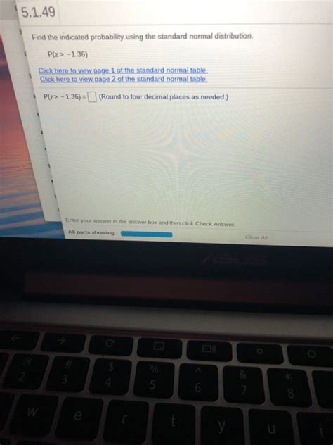 Solved Find The Indicated Probability Using The Chegg