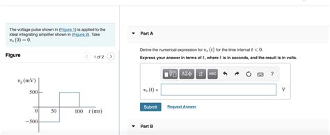 The Voltage Pulse Shown In Figure 1 Is Applied To