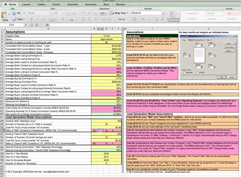 Excel Spreadsheet For Real Estate Agents — Db