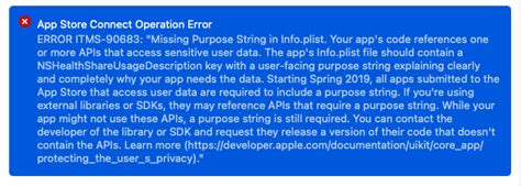 Loop TestFlight Uploading Fails Due To NSHealthShareUsageDescription Issue LoopKit