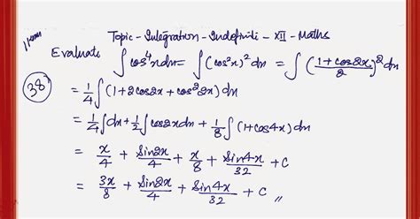 Slide 38 Class Xii Mathematics Cbse On Indefinite Integration