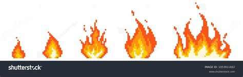 13651 Fire Pixel Vector Stock Vectors And Vector Art Shutterstock